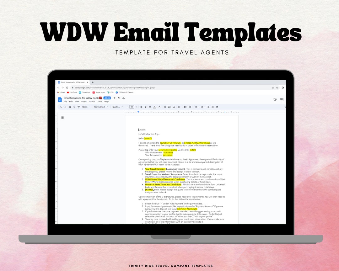 WDW Email Template Sequence for Travel Agents (digital Download) - Etsy