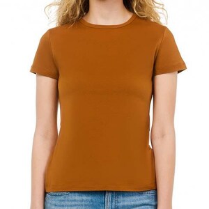 Women's Organic Cotton Crew Neck Tee Shirt in Rust - Etsy