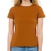 Women's Organic Cotton Crew Neck Tee Shirt in Rust - Etsy