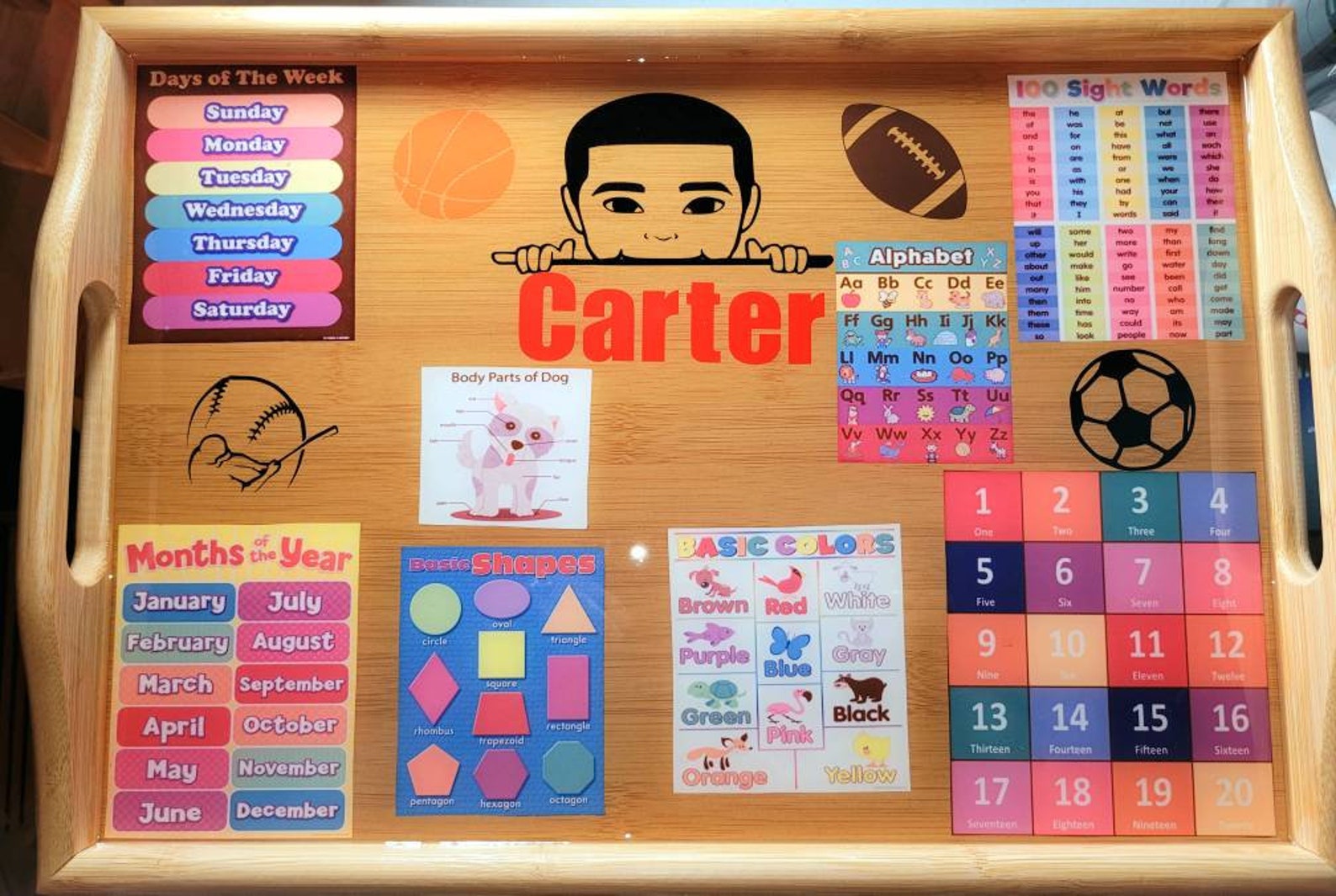 Portable learning table customize personalize create your | Etsy