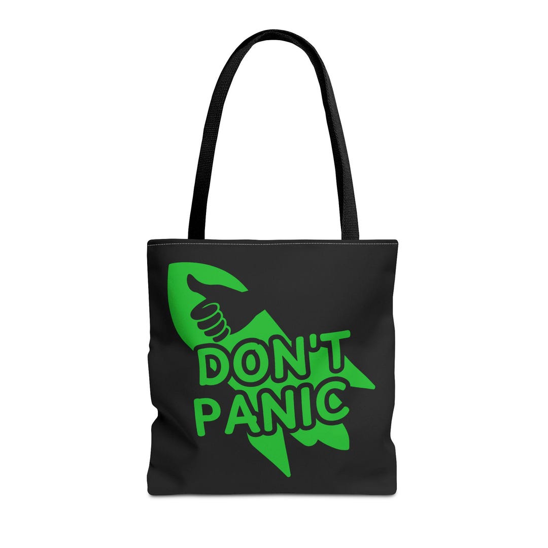 Don't Panic - Hitchhiker's Guide to the Galaxy Quote - Tote Bag for Sci ...