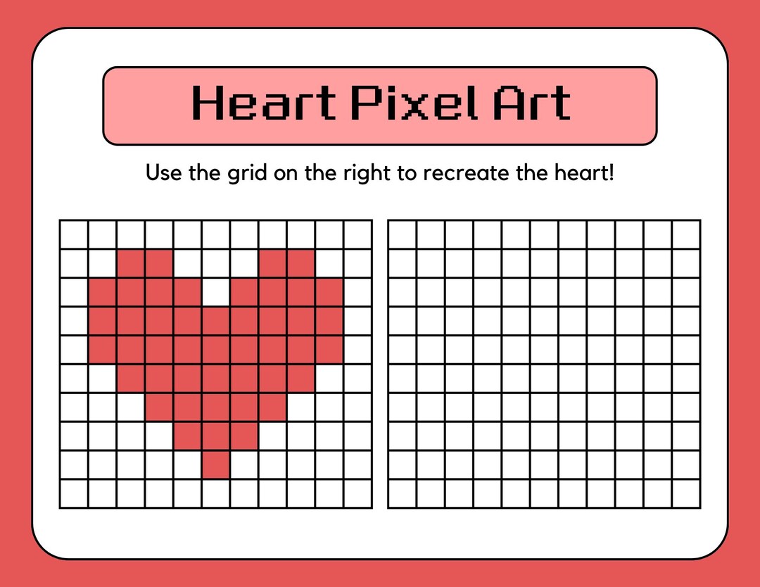 Pixel Art for Kids, Printable After School Activity, After School ...