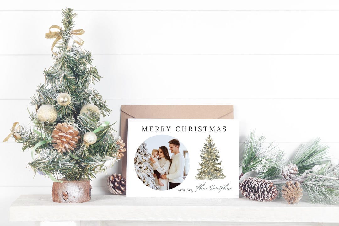 Christmas Post Card, Thank You Card, Holiday Thank You Card, Instant ...