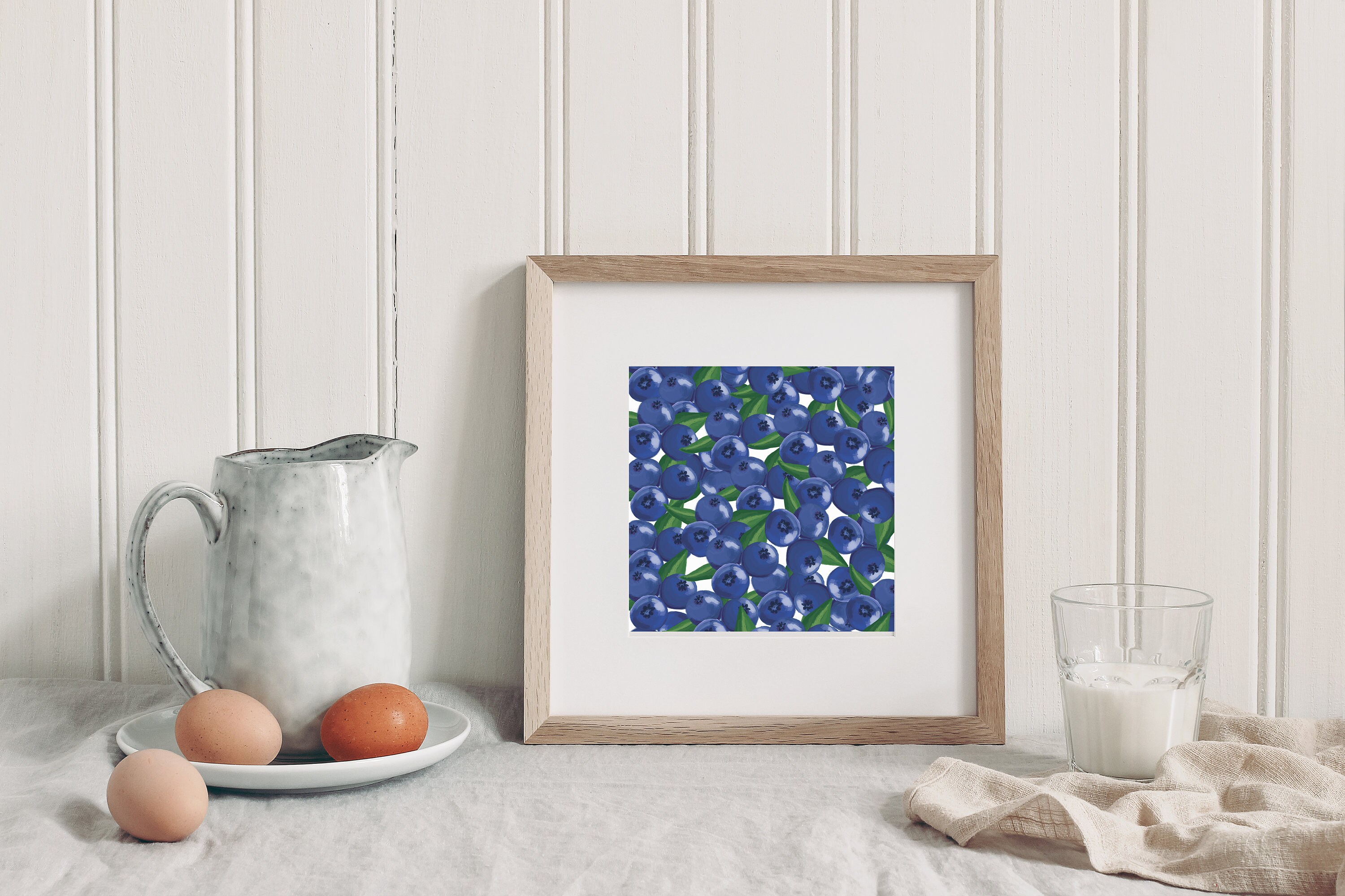 Blueberry Print, DIGITAL Art Print, DIGITAL DOWNLOAD, Maine Blueberries ...