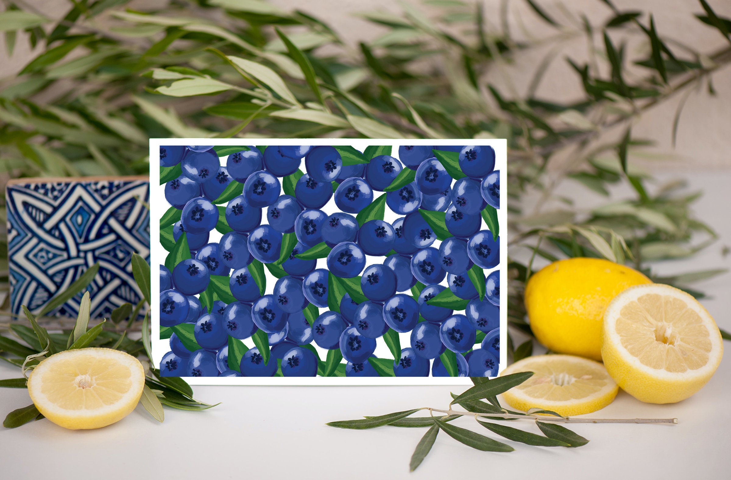 Blueberry Print DIGITAL Art Print DIGITAL DOWNLOAD Maine - Etsy