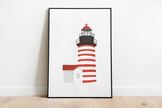 Quoddy Head Lighthouse DIGITAL Art Print DIGITAL DOWNLOAD - Etsy
