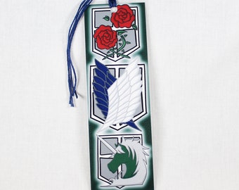 Attack on Titan Bookmark - Etsy