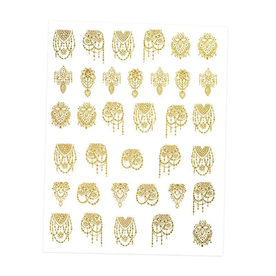 Metallic Gold Nail Stickers Gold Nail Art Decals 3D Gold - Etsy