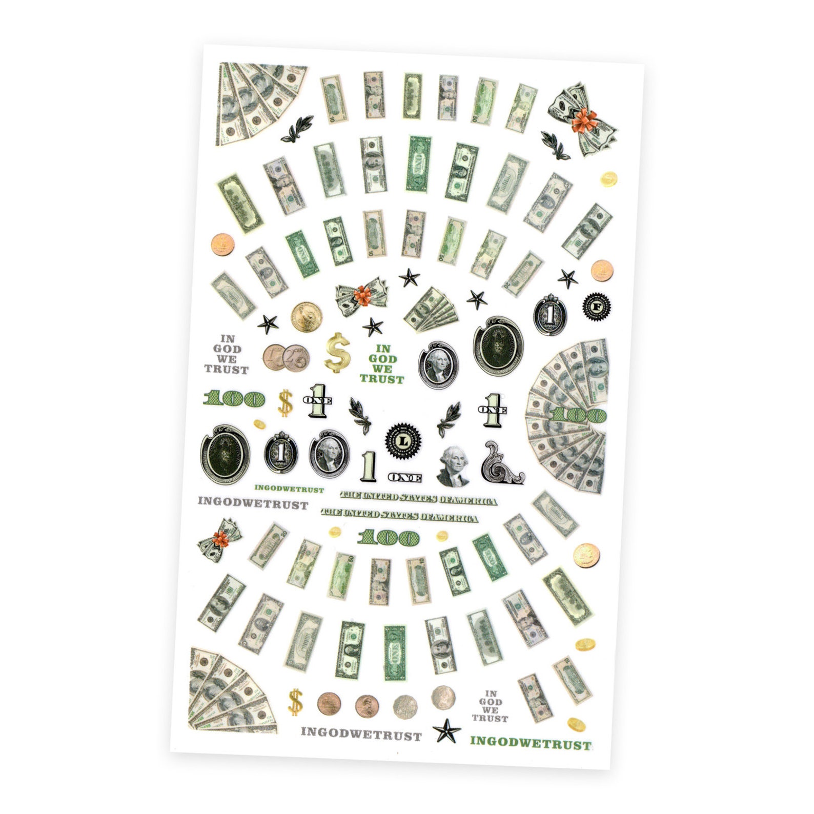 Money Nail Stickers Dollar Bill Nail Decals - Etsy