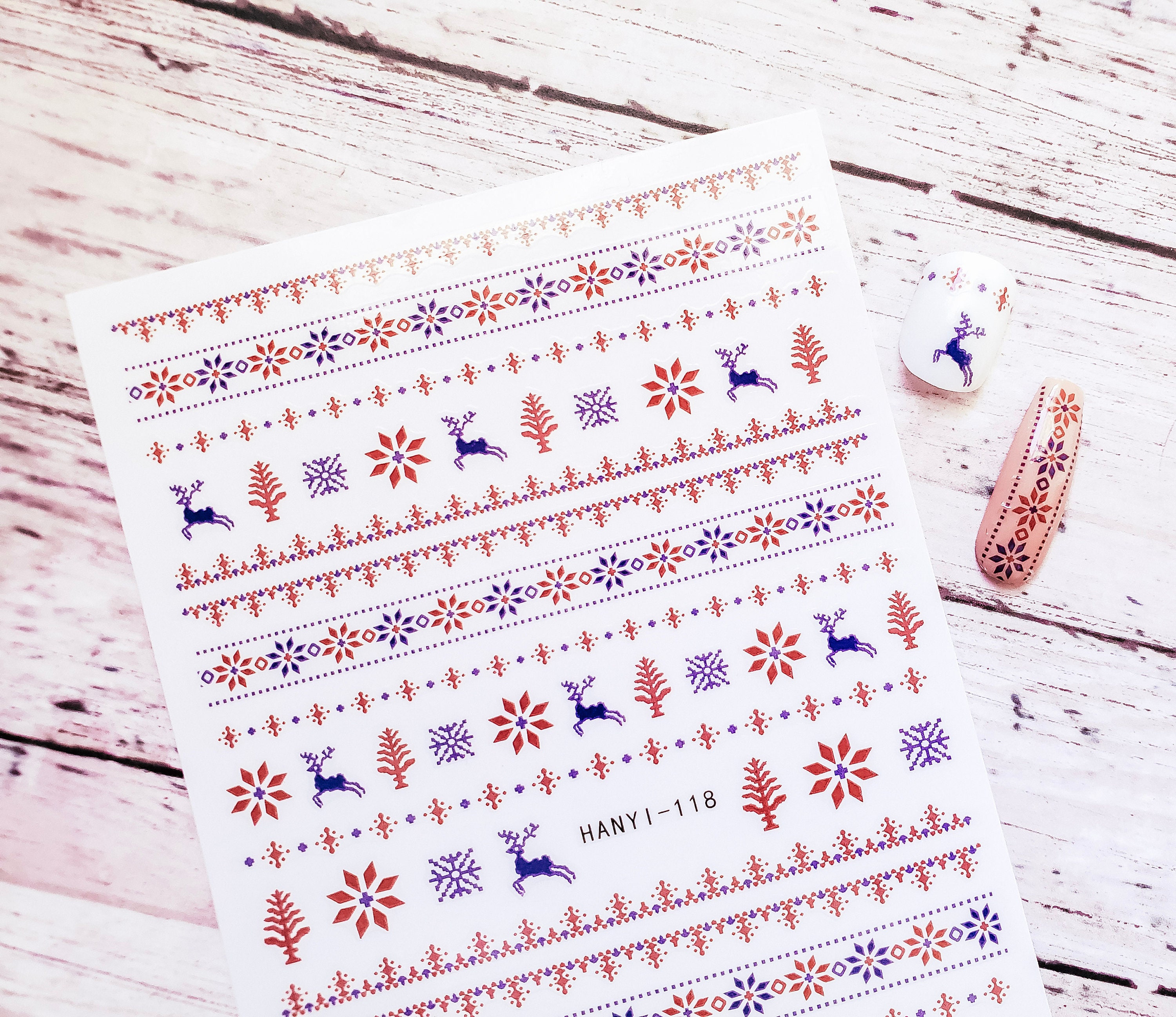 Christmas Sweater Nail Stickers; Winter Ugly Sweater Nail Decals - Etsy