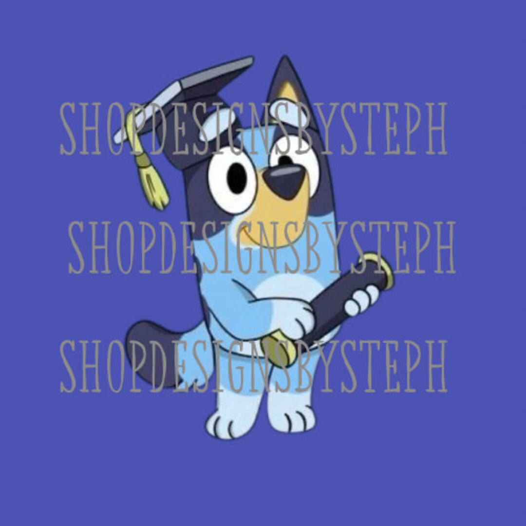 Bluey Graduation Png File - Etsy UK
