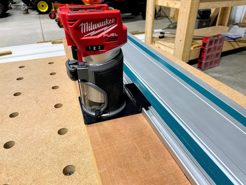 Milwaukee Router Adapter to Makita Track Saw Guide Rail - M18 2723-20 ...