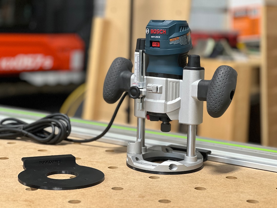 Bosch PR011 & PR111 Colt Plunge Base Router Adapter for Track Saw Guide ...