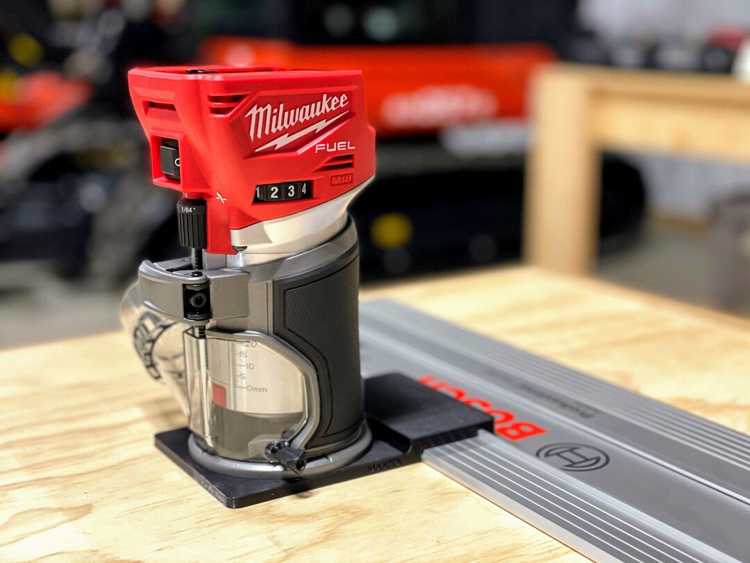 Milwaukee Router Adapter to Bosch & Mafell Track Saw Guide Rails - M18 ...