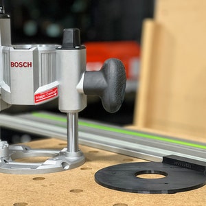 Bosch MR23EVS Plunge Base Router Adapter for Festool & Makita Track ...