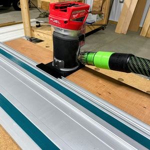 Milwaukee Router Adapter to Makita Track Saw Guide Rail - M18 2723-20 ...