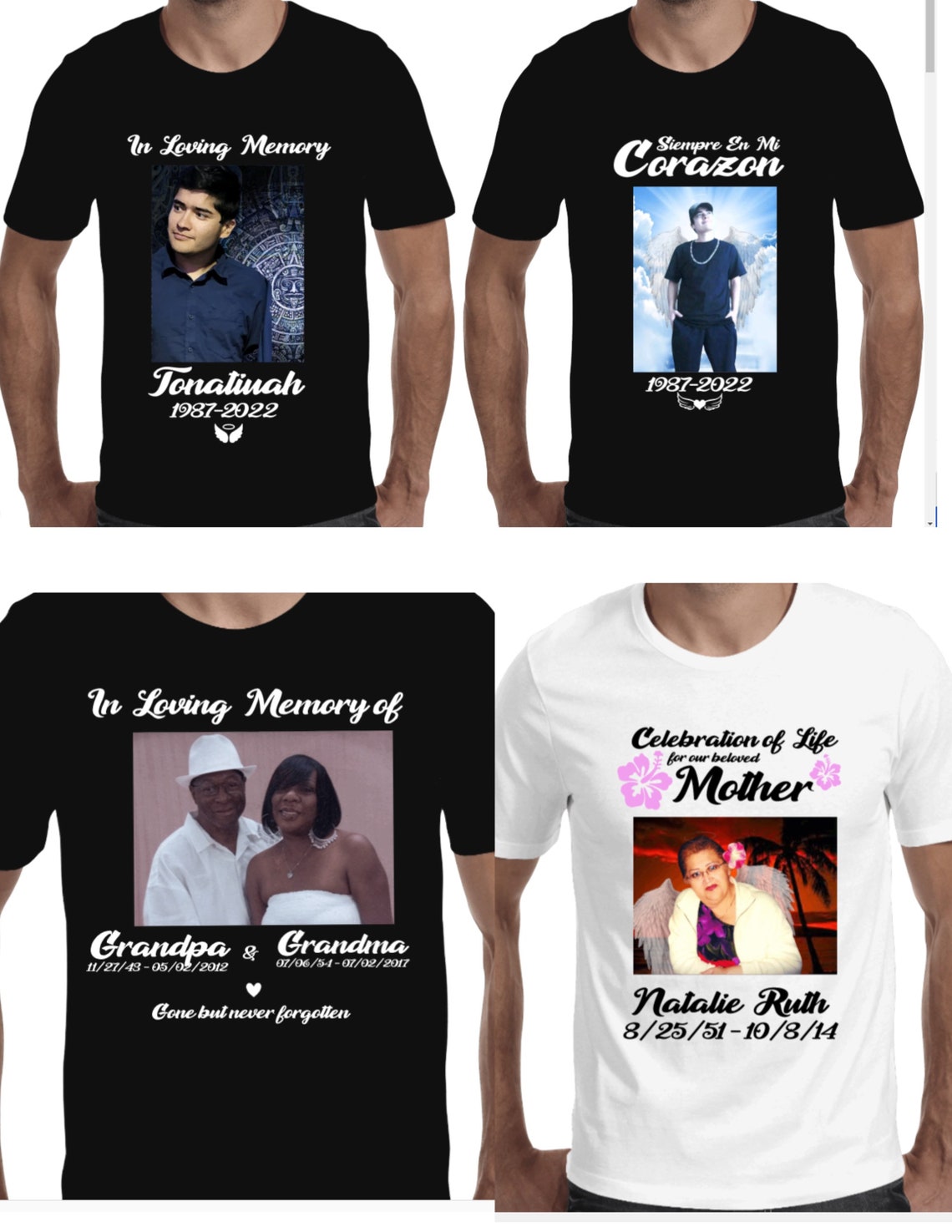 In Loving Memory Shirt Color Memorial Shirts Rest in Peace - Etsy