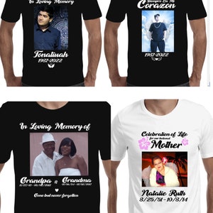 Memorial Shirts, Memorial Wings, Celebration of Life, in Loving Memory ...