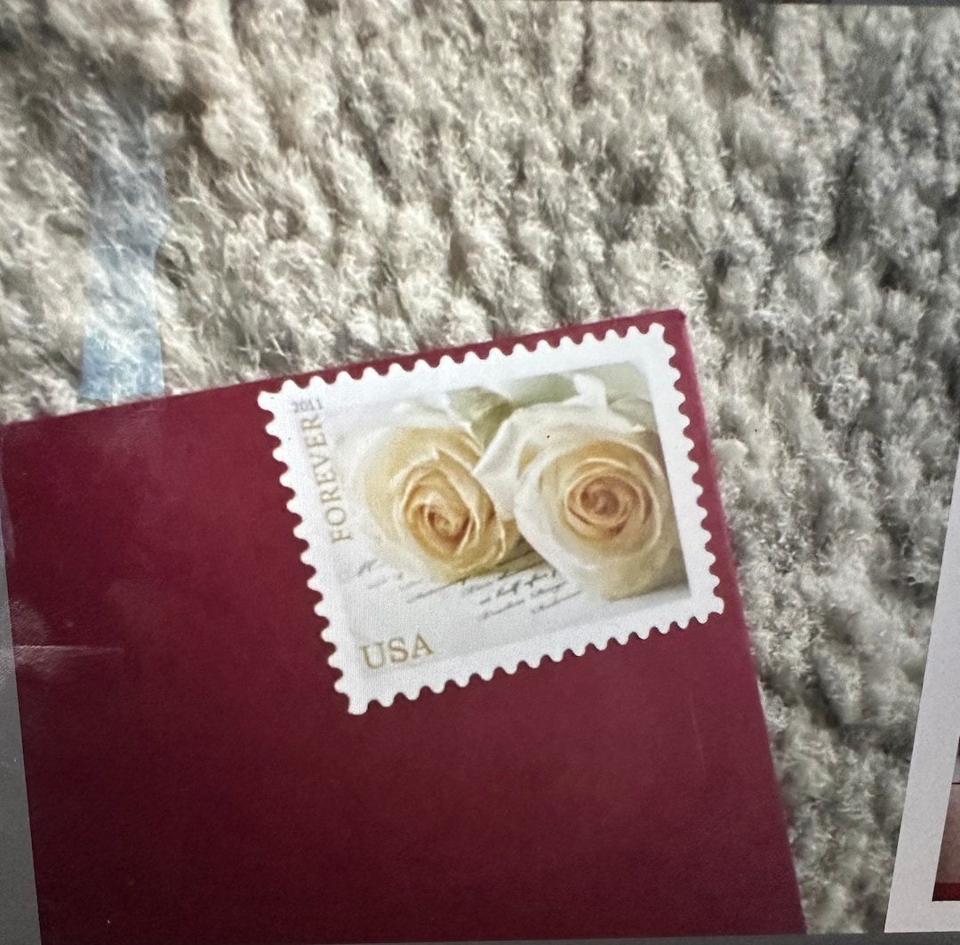 100 White Rose Forever Stamps - Etsy
