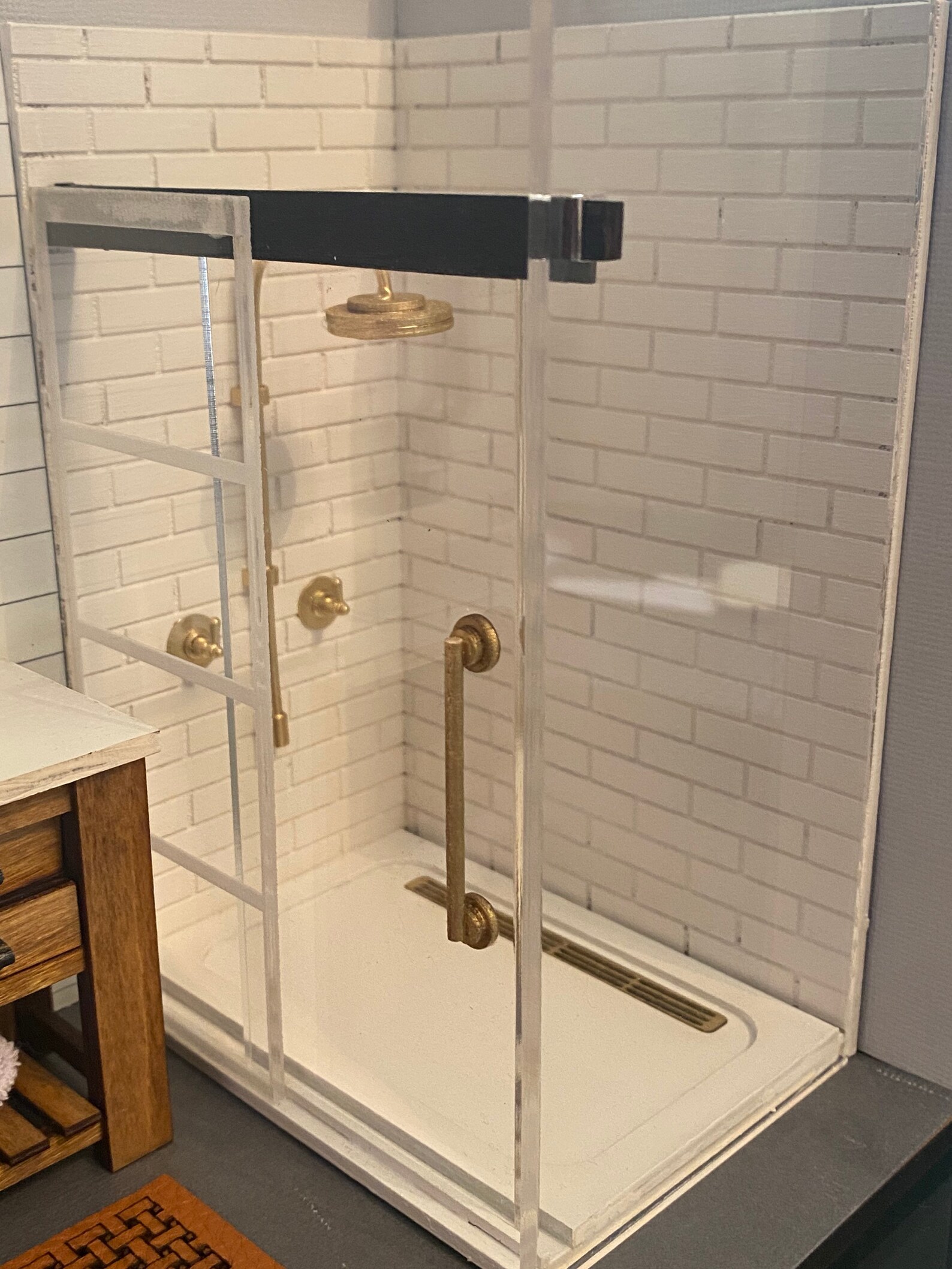 Modern Farmhouse Shower Miniature Dollhouse 1/12 Scale - Etsy