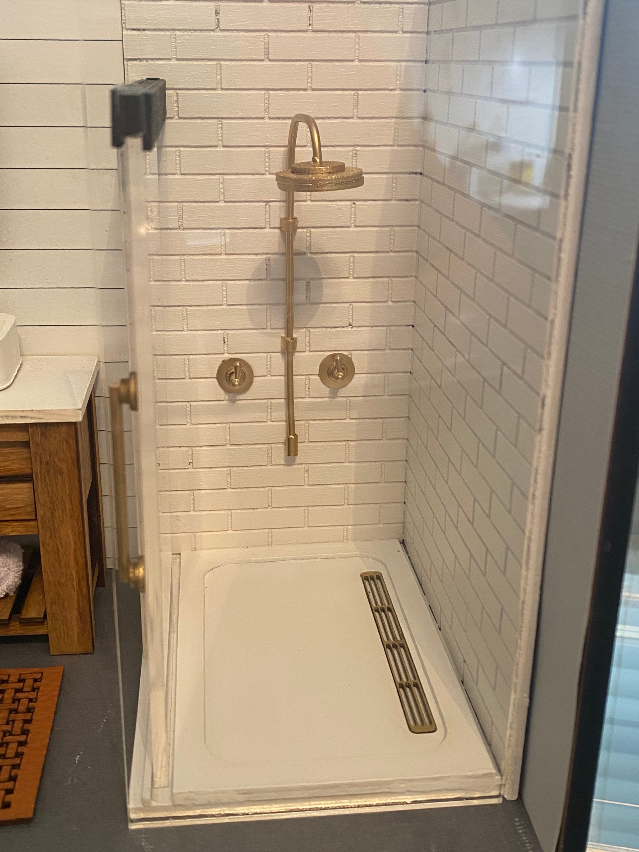Modern Farmhouse Shower Miniature Dollhouse 1/12 Scale - Etsy