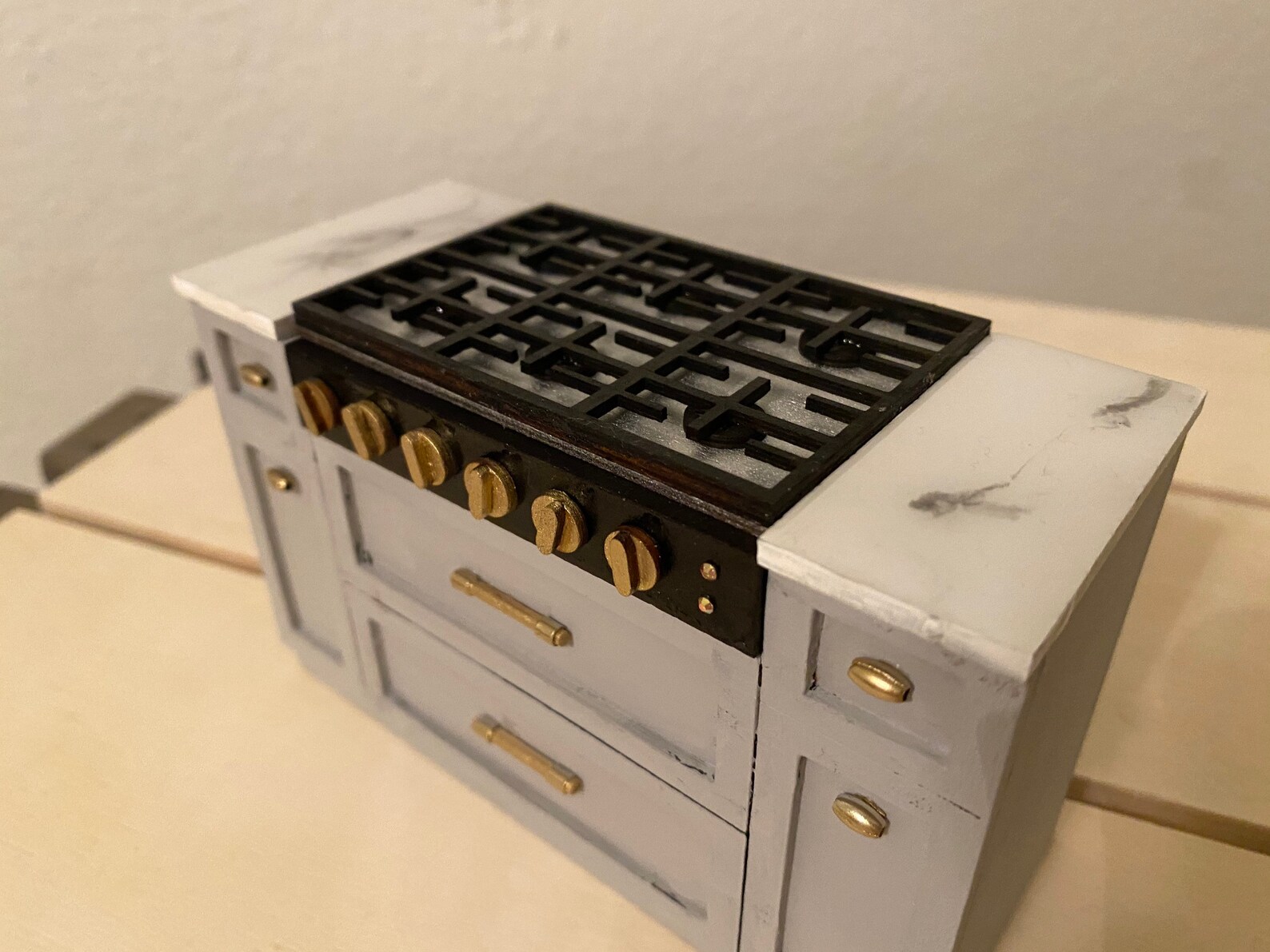 Miniature 1:12 Scale Kitchen Cabinet With Stove Top - Etsy