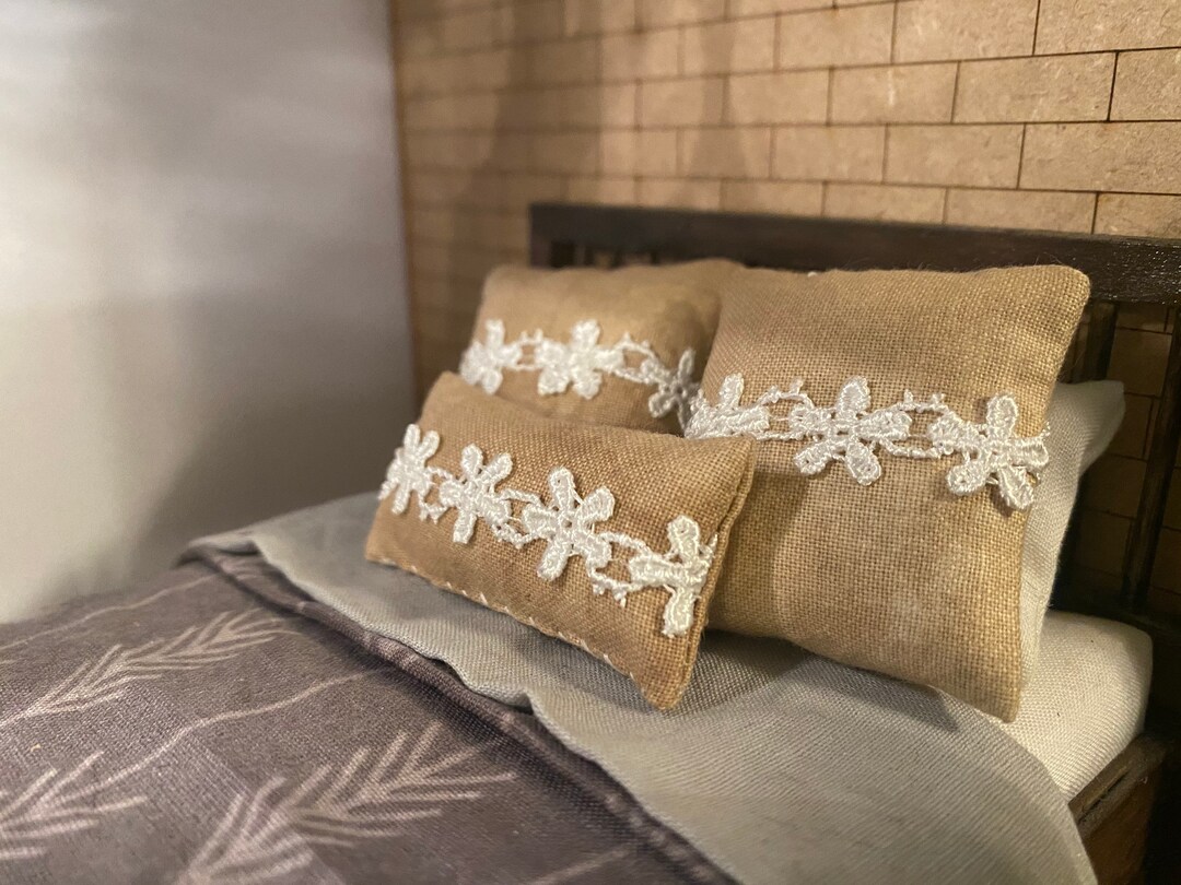 Miniature Pillow Set - Set of 3 - 1/12 Scale - Etsy