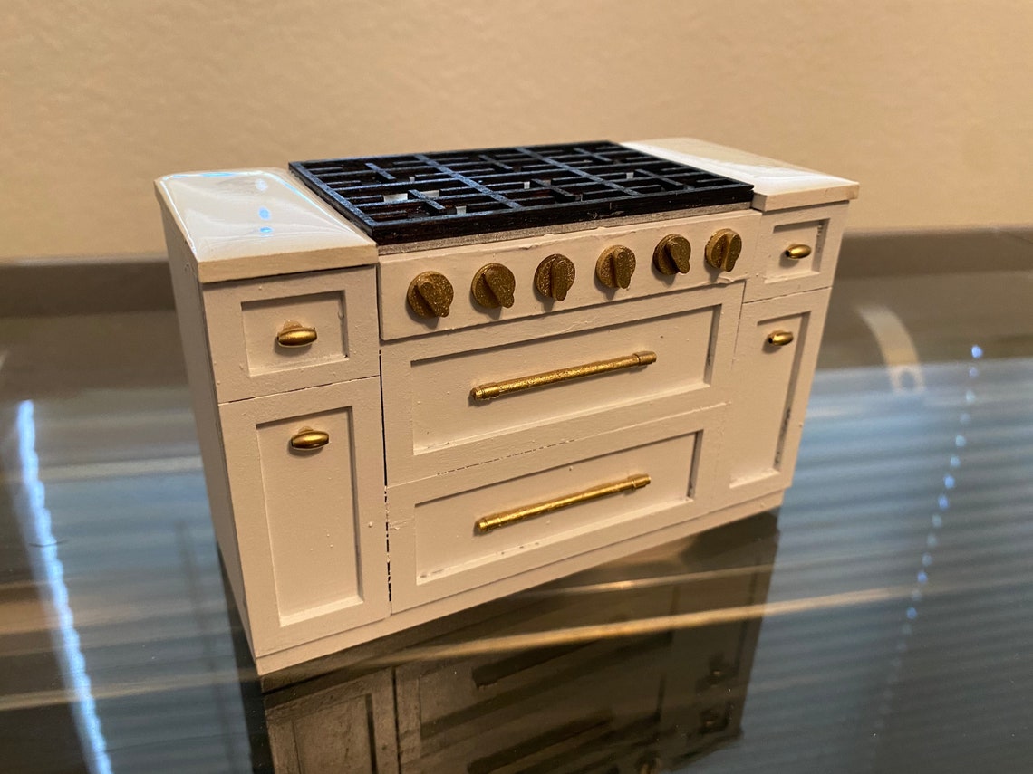 Miniature 1:12 Scale Kitchen Cabinet With Stove Top - Etsy