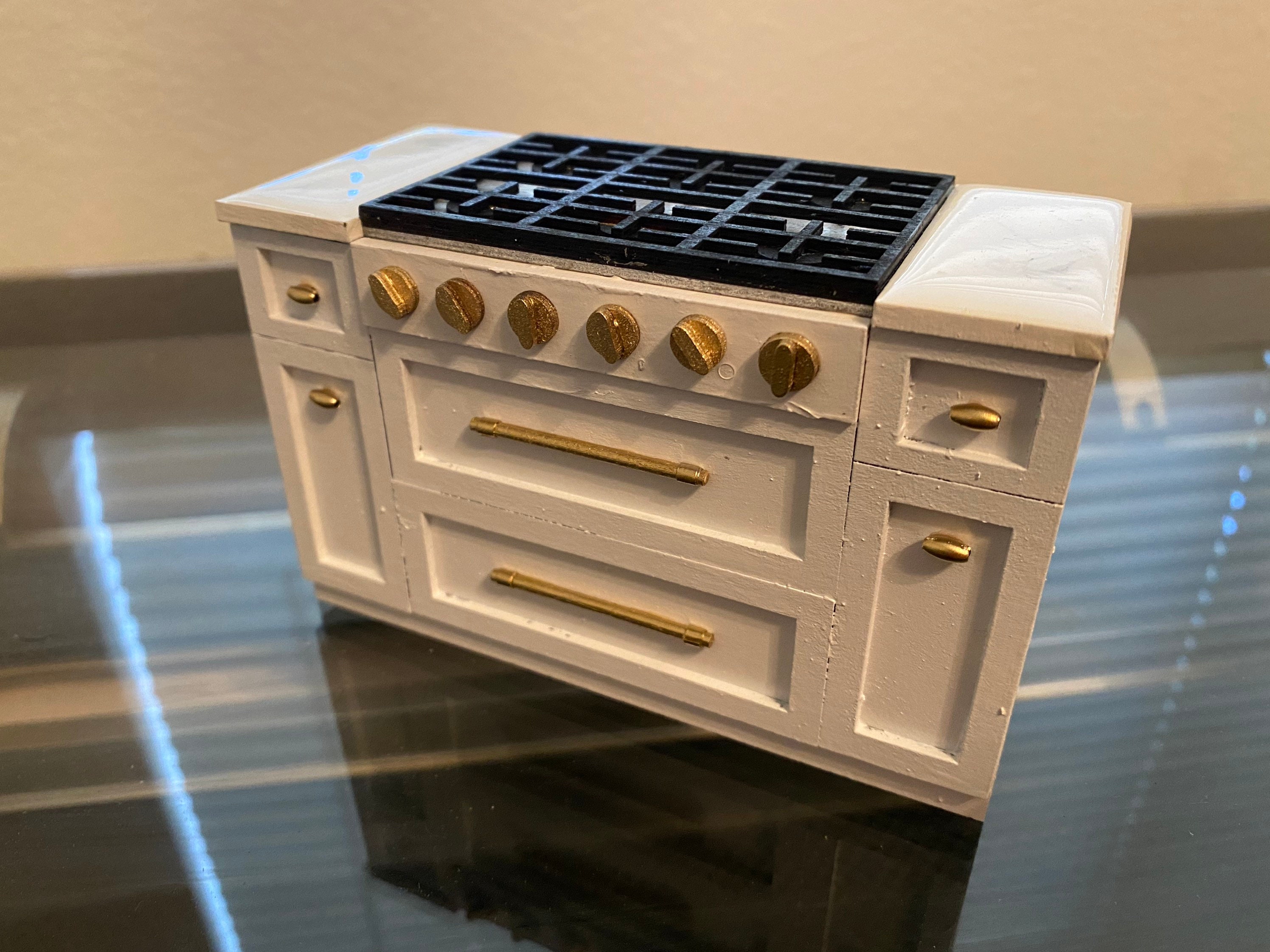 Miniature 1:12 Scale Kitchen Cabinet With Stove Top - Etsy