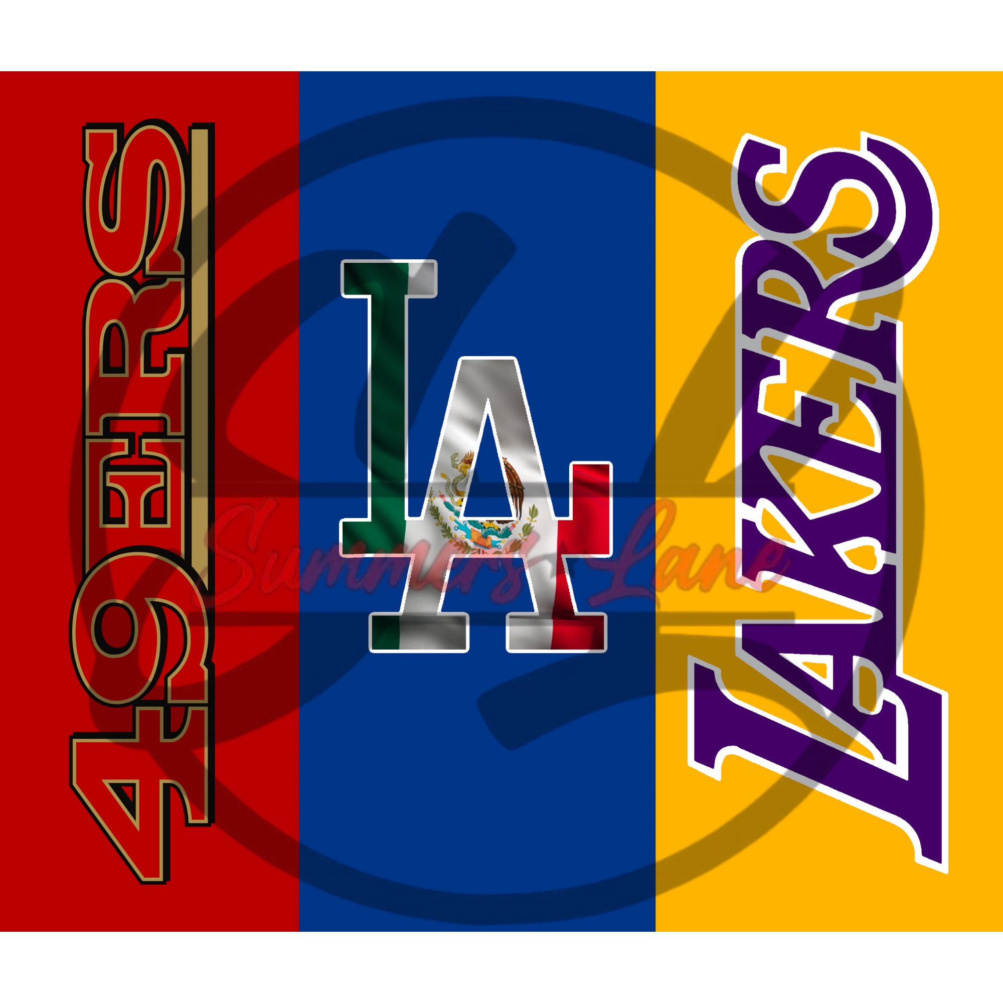 49ERS LA Dodgers Lakers 20oz Skinny Straight Tumbler | Etsy