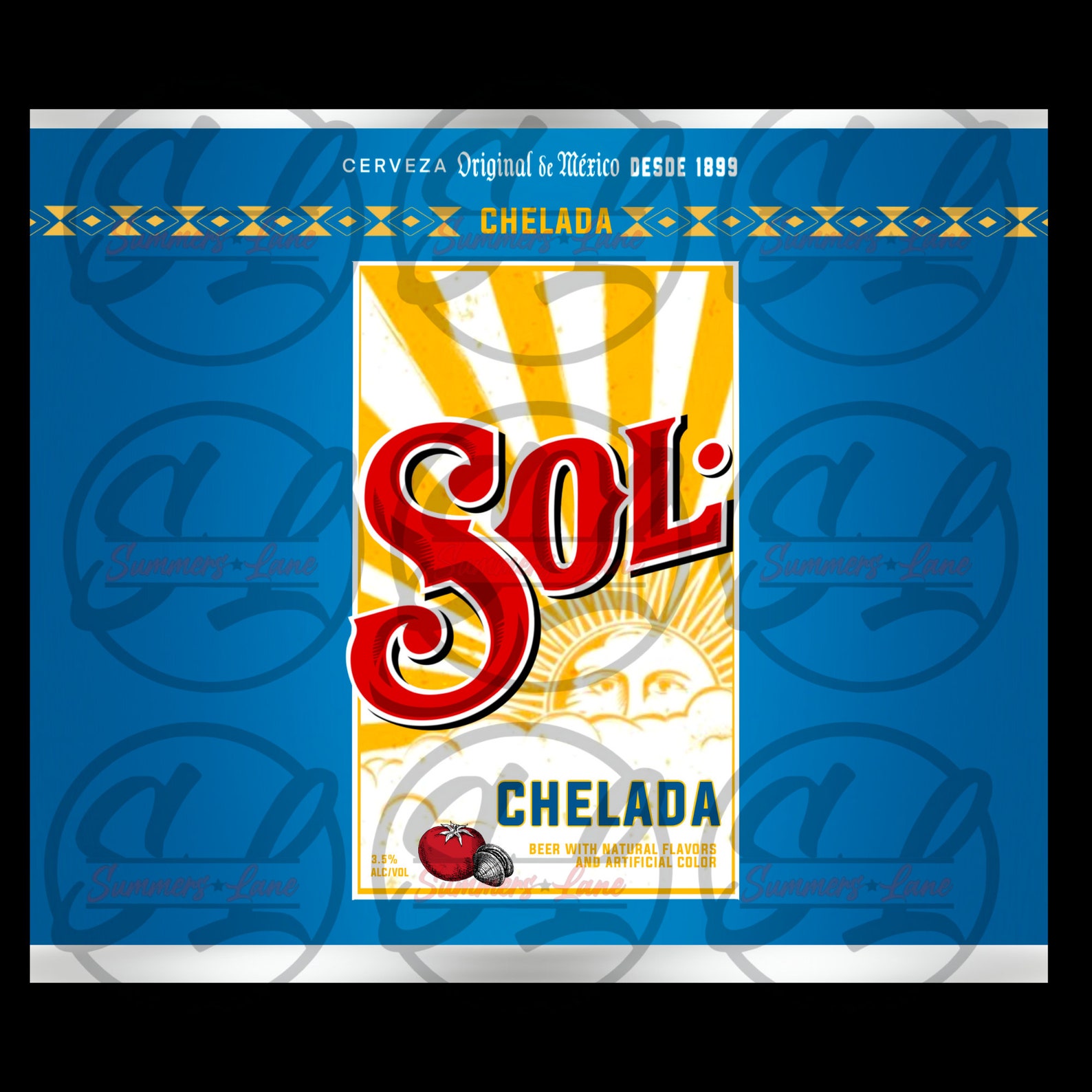 Sol. Chelada Beer 20oz Skinny Straight Tumbler Design | Etsy