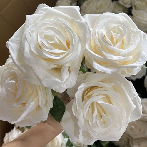 High Quality 10pcs French Ivory Roses Artificial Flowers White - Etsy
