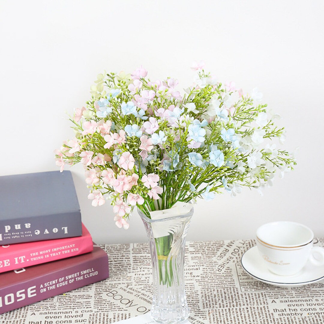 Artificial Tiny Flower Bouquet, Multicolor Faux Wild Flowers (12pcs ...