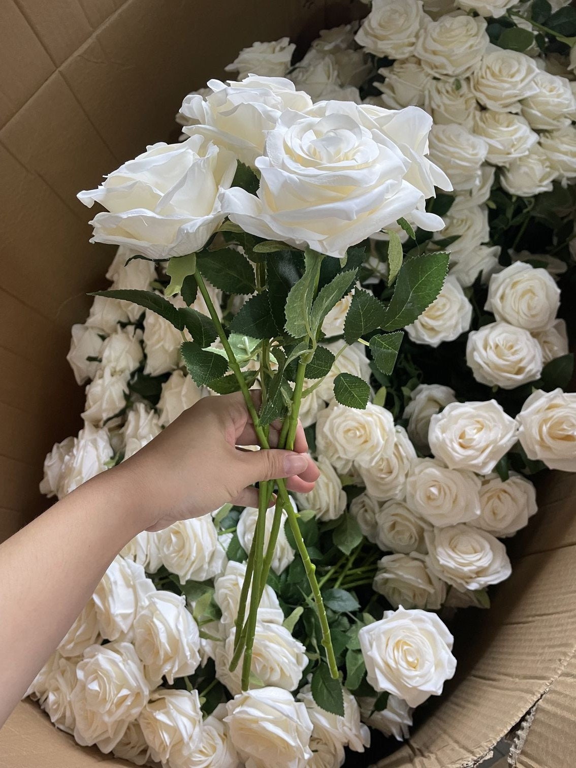 High Quality 10pcs French Ivory Roses Artificial Flowers White - Etsy