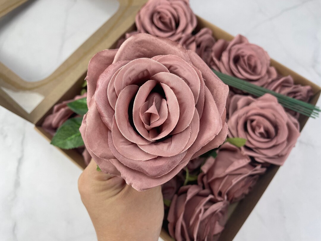 16pcs Dusty Roses Artificial Roses Rosas francesas para la - Etsy España