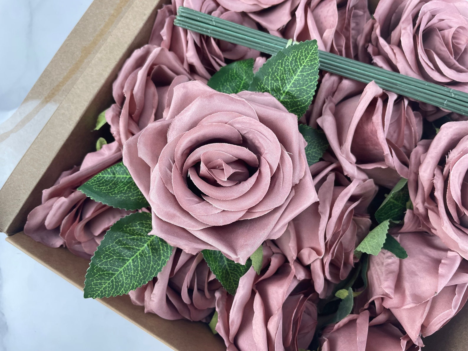 16pcs Dusty Roses Artificial Roses Rosas francesas para la - Etsy España