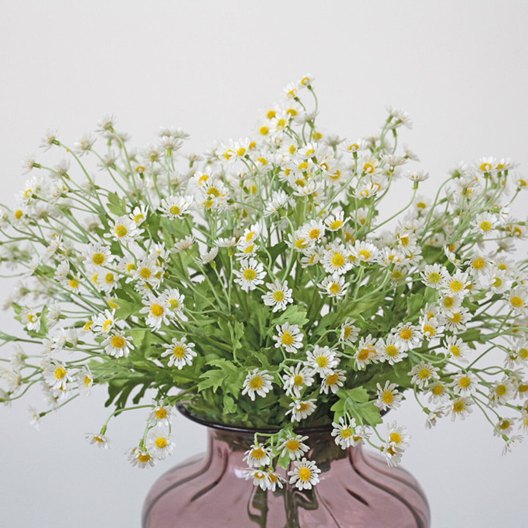 Artificial Plastic Daisy Flower Stems for Bouquets Filler Home Table ...