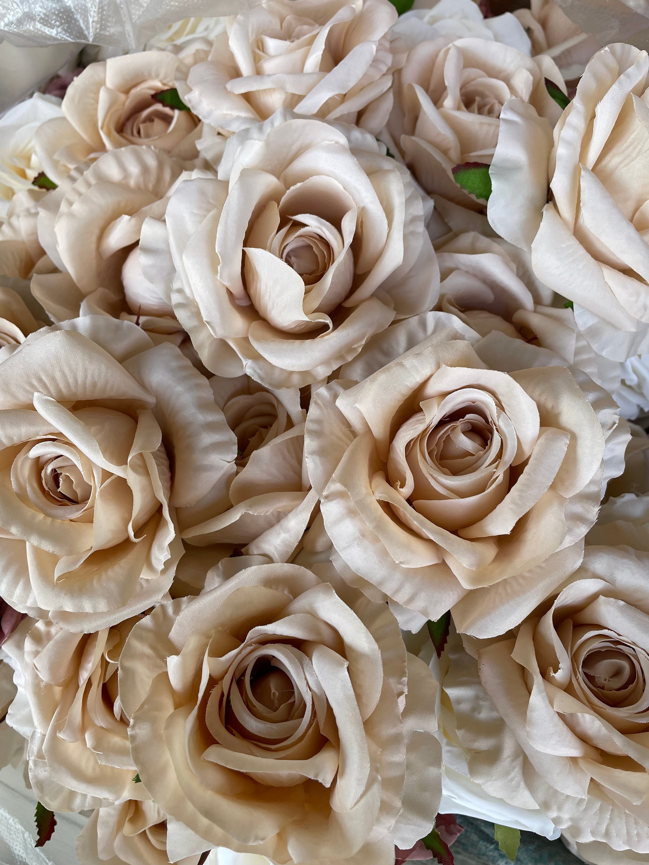 Taupe Flowers Artificial Beige Rose Taupe Wedding Flowers - Etsy