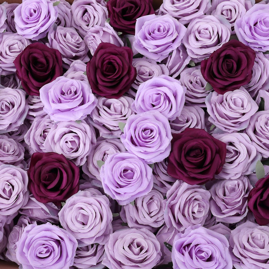 Wholesale Artificial Rose Head Lavender Artificial Flowers Plum Flowers ...
