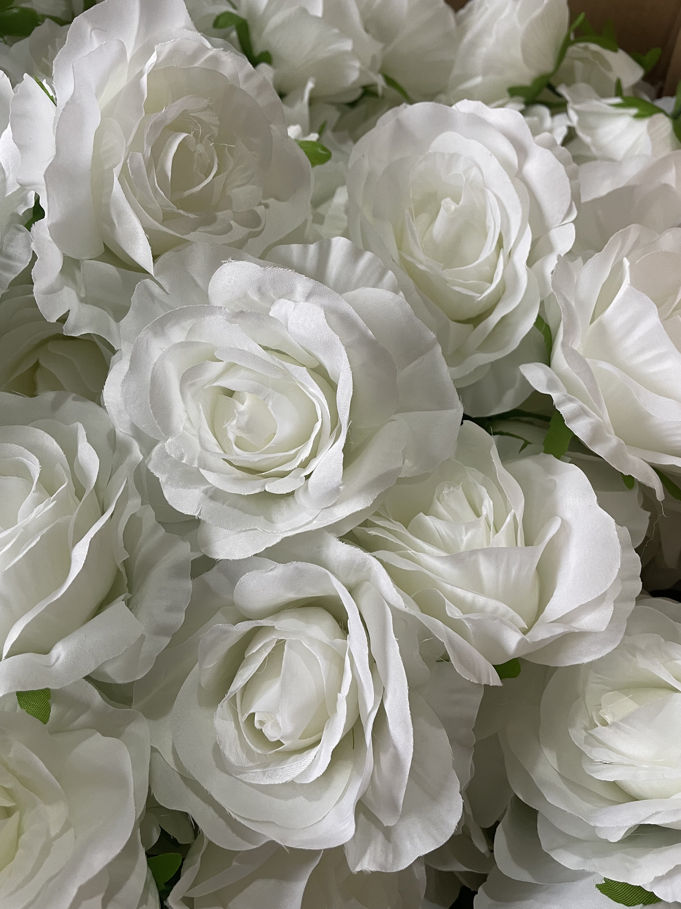 10-100pcs White Roses Fake Flower Heads in Bulk Wholesale - Etsy