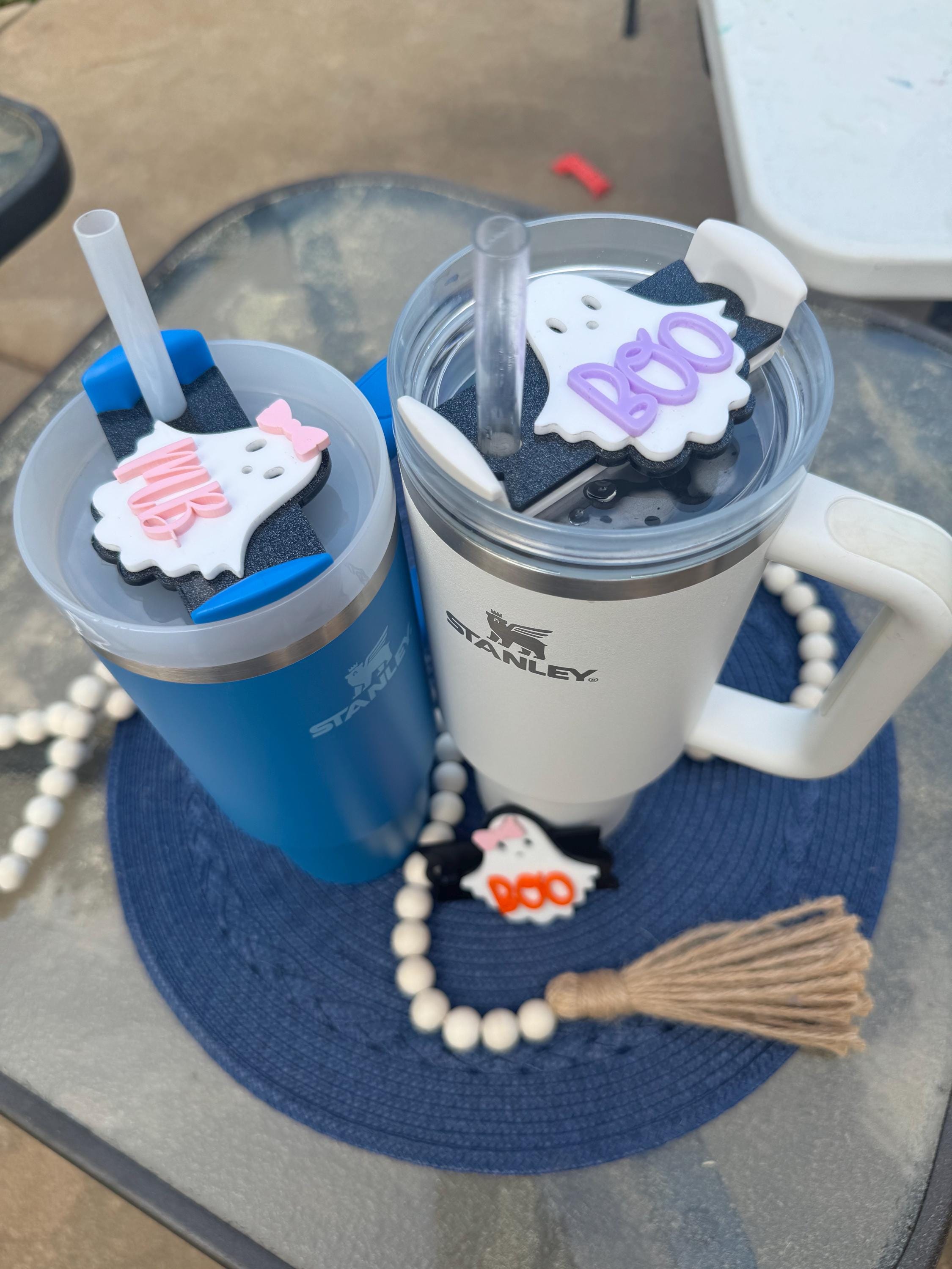 Customizable Ghost Stanley Topper/bow Ghost Cup Topper/halloween ...