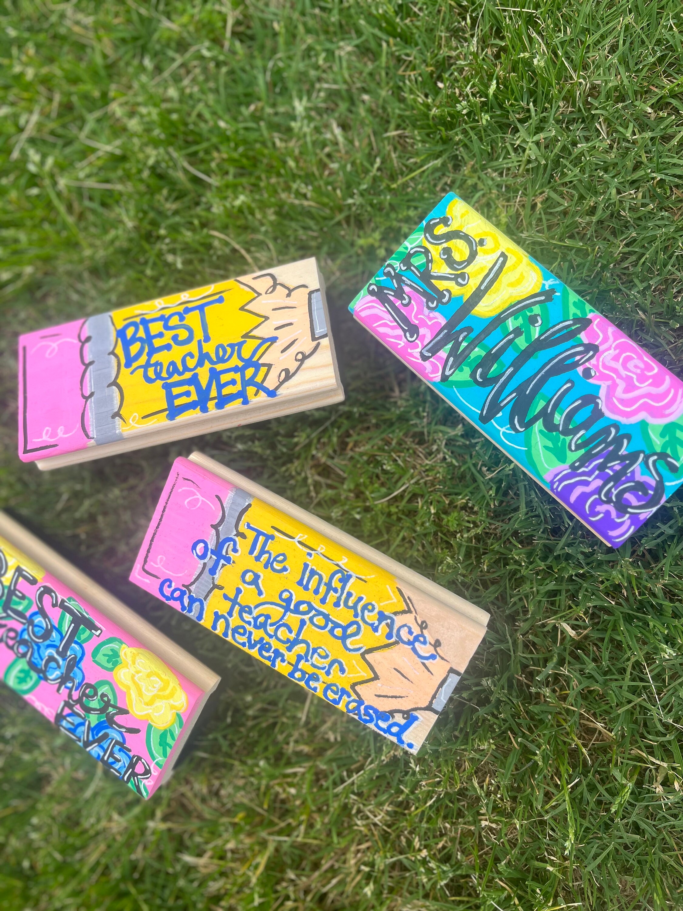 Custom Hand Painted Erasers Custom Teacher Gift Teacher - Etsy