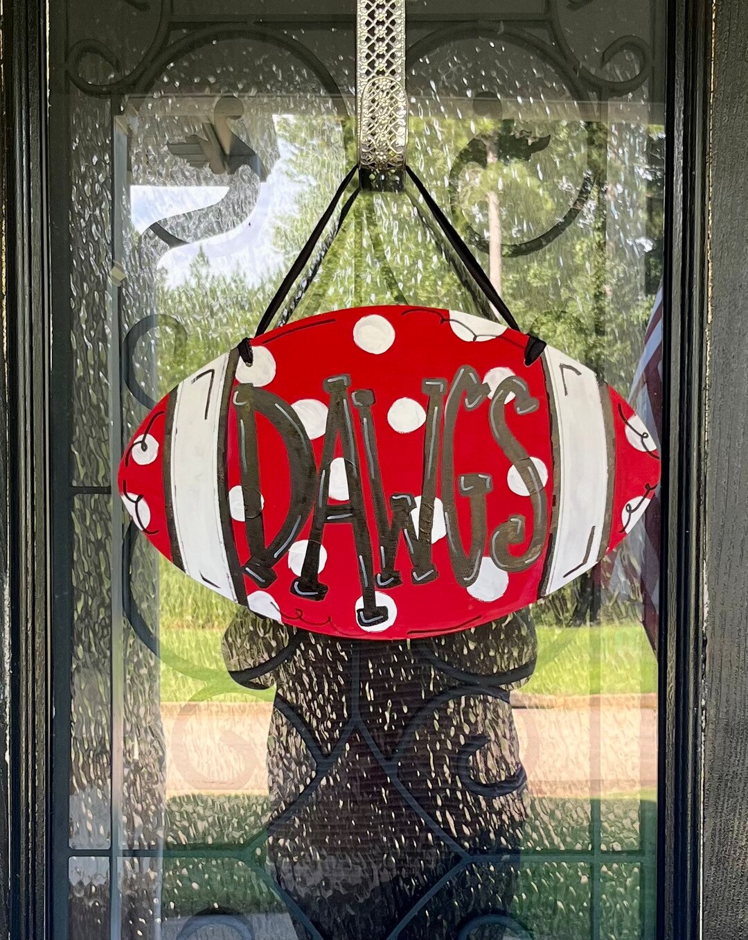 FOOTBALL DOOR Hanger/custom Color Football Door Hanger/football Decor ...