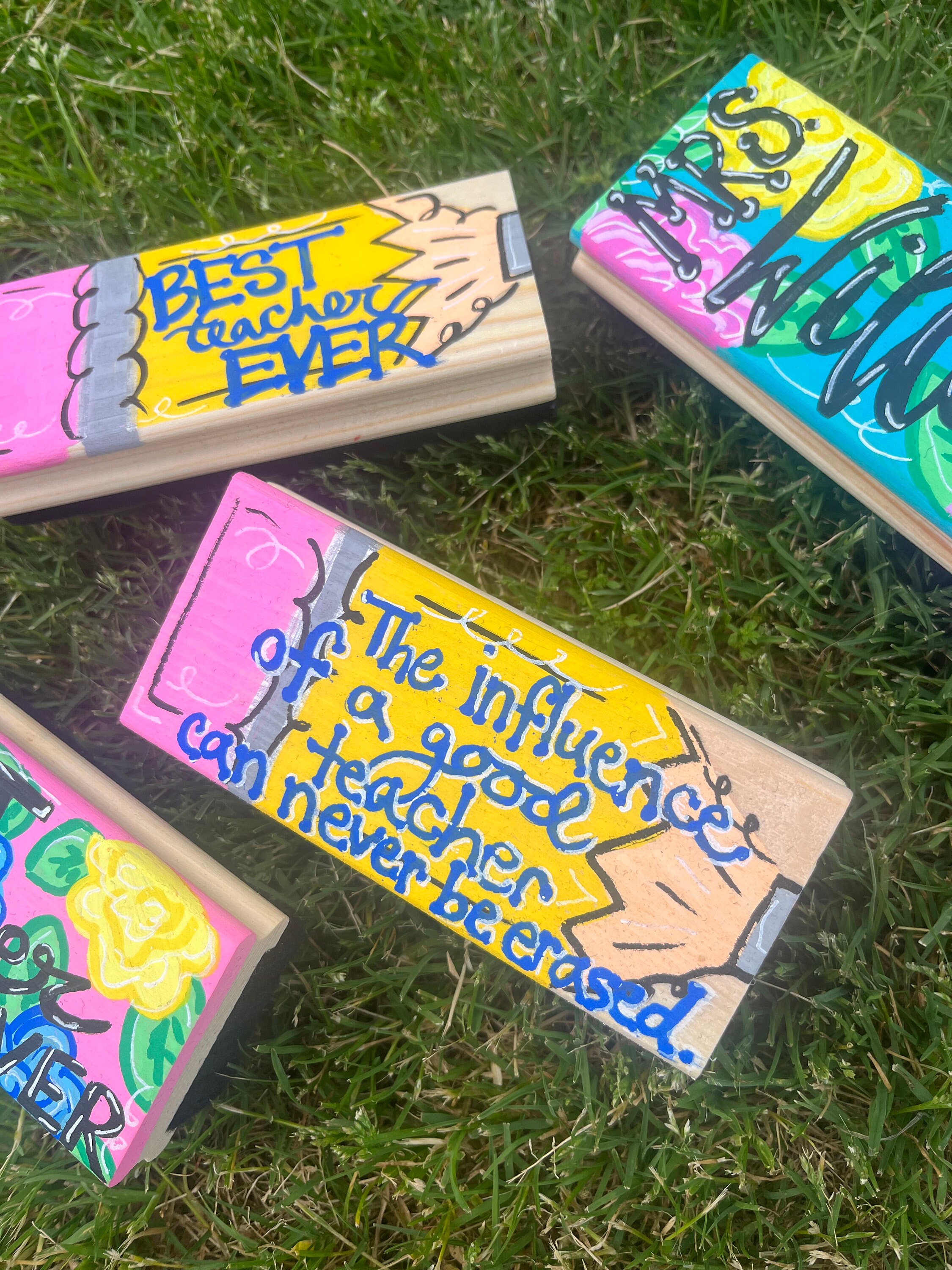 Custom Hand Painted Erasers Custom Teacher Gift Teacher - Etsy