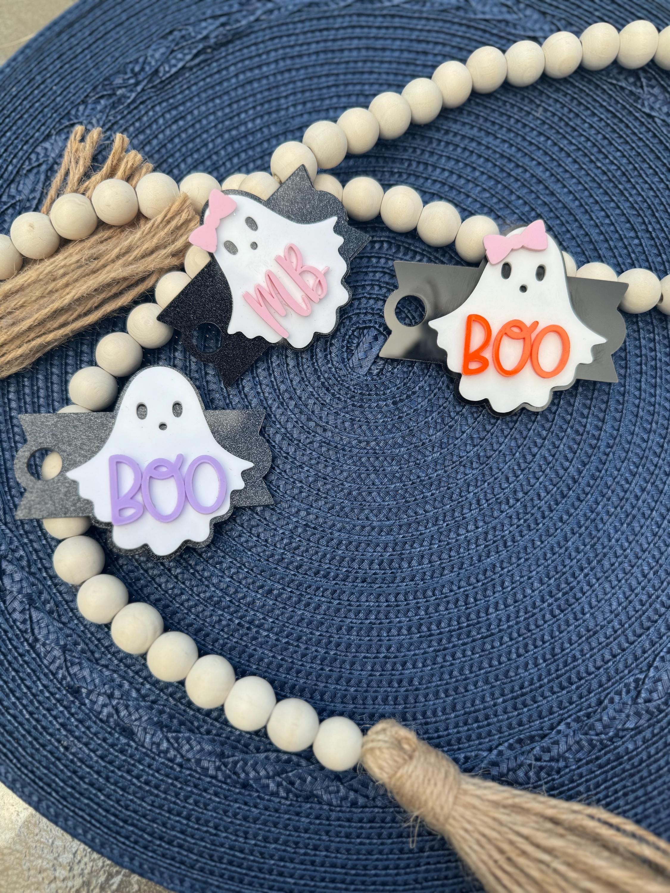 Customizable Ghost Stanley Topper/bow Ghost Cup Topper/halloween ...
