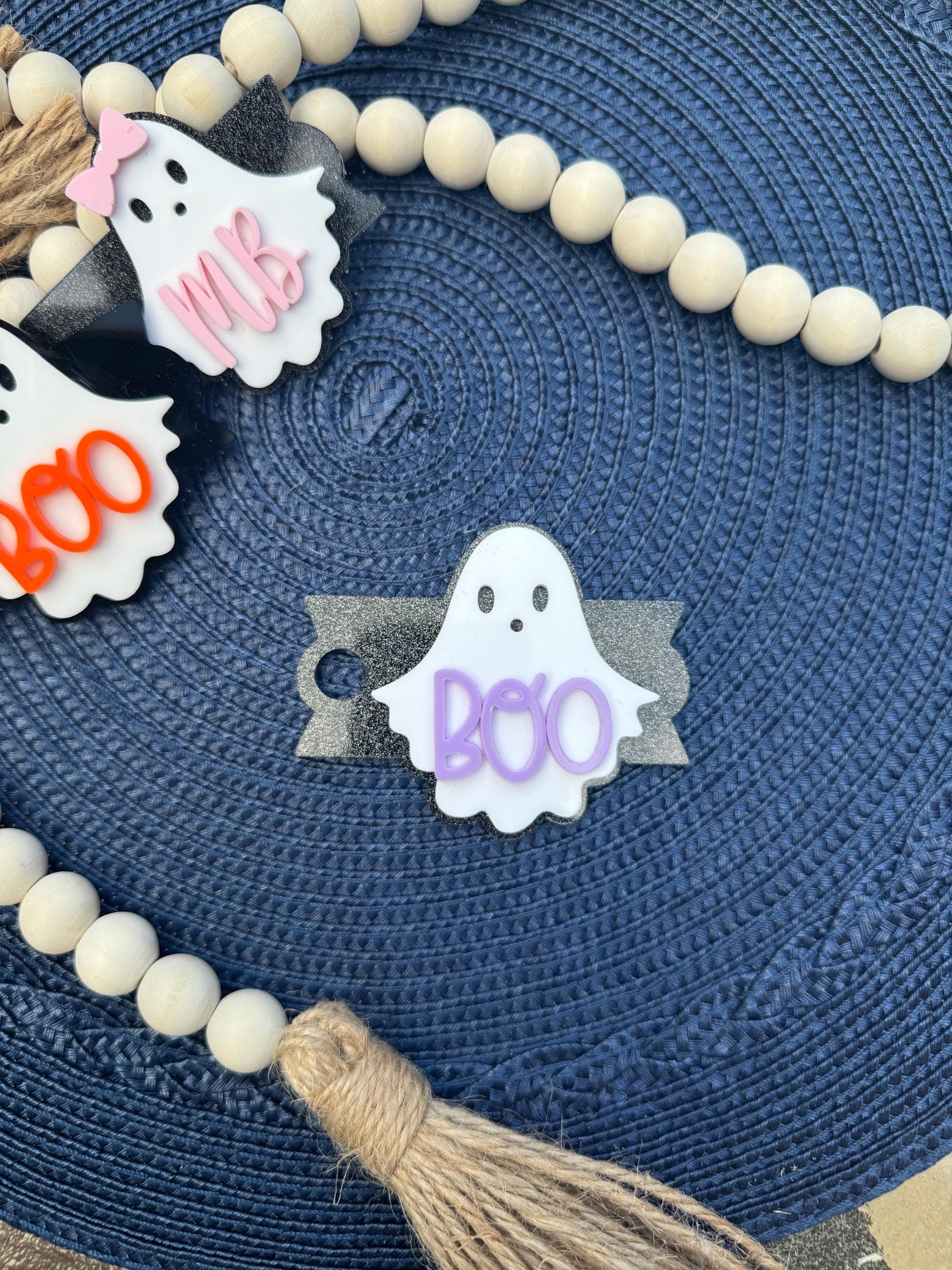 Customizable Ghost Stanley Topper/bow Ghost Cup Topper/halloween ...