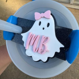 Customizable Ghost Stanley Topper/bow Ghost Cup Topper/halloween ...