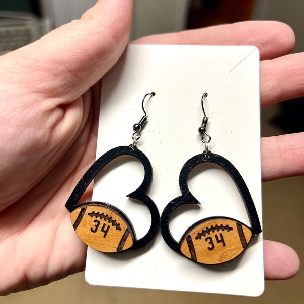 Football Earrings - Etsy