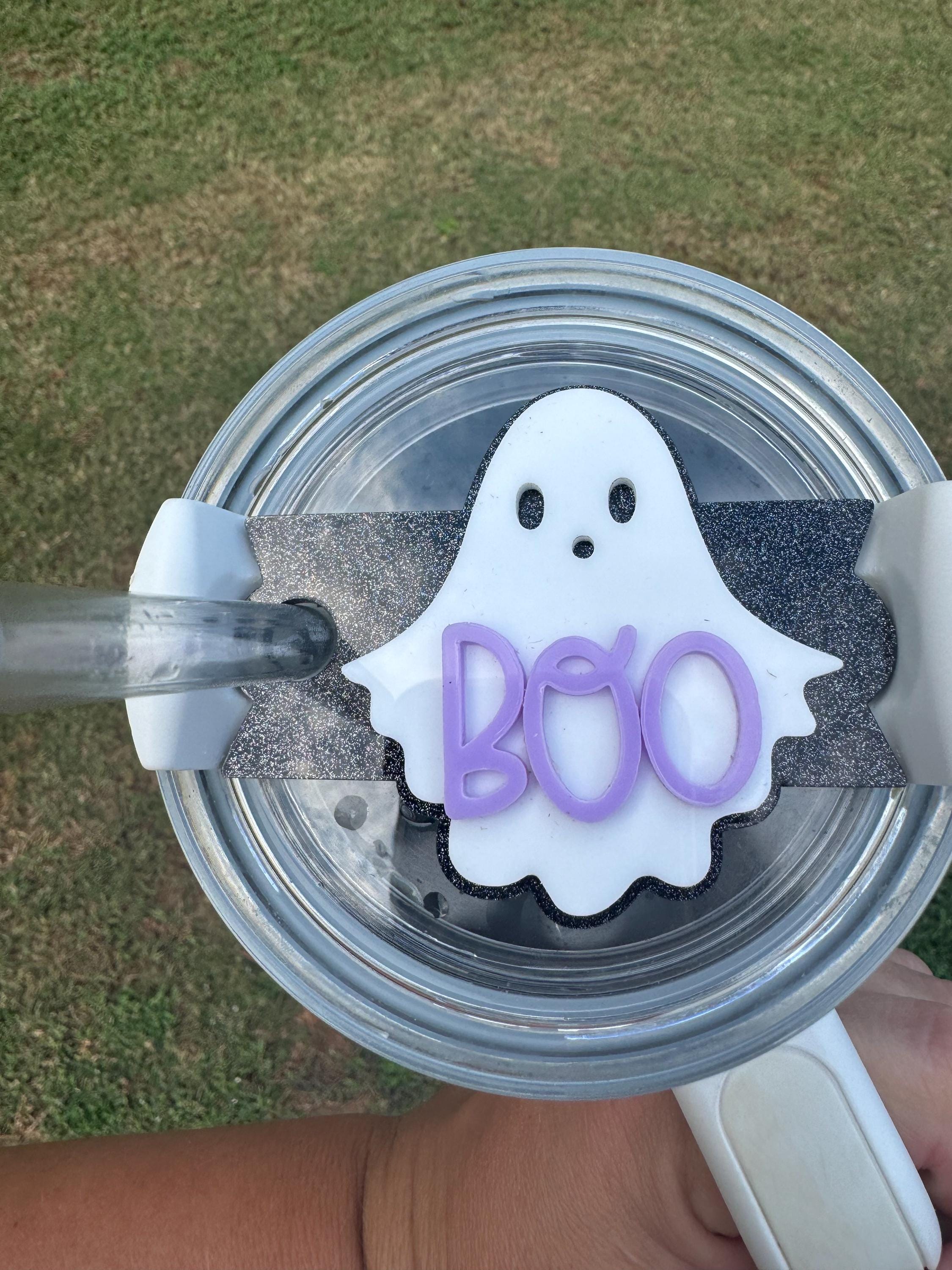 Customizable Ghost Stanley Topper/bow Ghost Cup Topper/halloween ...
