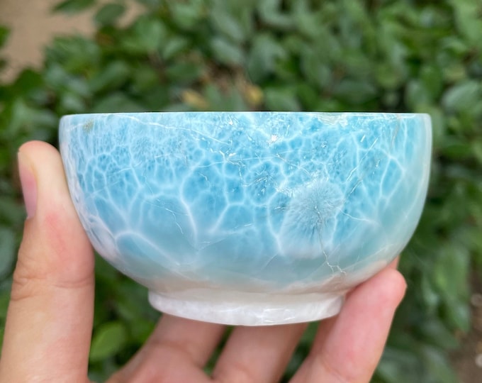 LARIMAR BOWL Crystal Bowl, for Meditation, High Quality Grade AAA ...